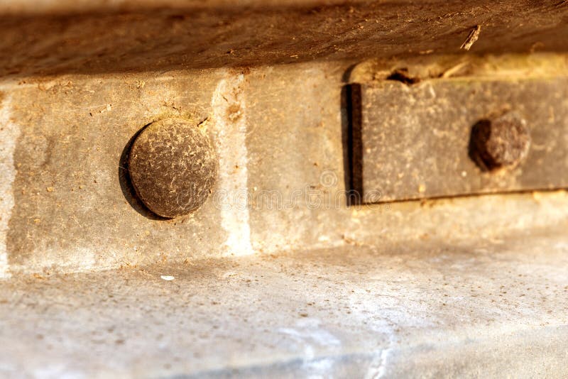 Rivet in a Metal Profile Close-up. Stock Photo - Image of grey, rivet ...