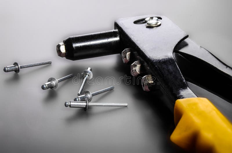 Rivet Mounting and Consumables Stock Photo - Image of riveting, gray ...