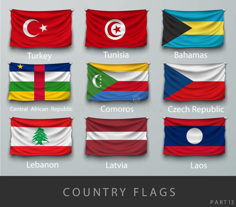 Riveted the Country S Flag Wrinkled with Shadows and Stock Illustration ...