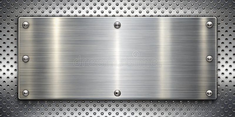 Riveted Metal Plate Background Stock Illustration - Illustration of ...