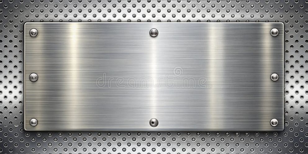 Riveted Metal Plate Background Stock Illustration - Illustration of ...