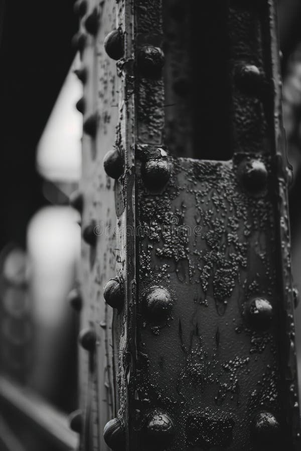 Riveted Metal Structure Close-up Stock Photo - Image of structure ...