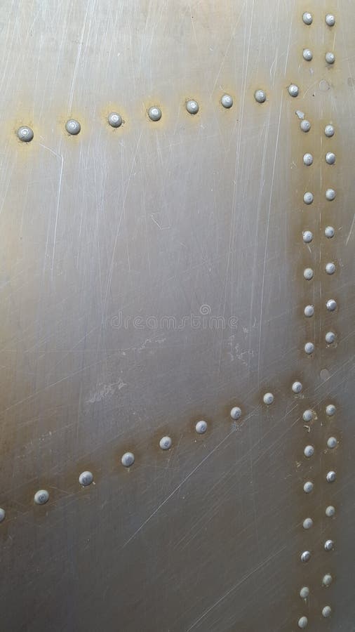 Riveted Metal Surface. Old Metal with Rivets Stock Photo - Image of ...