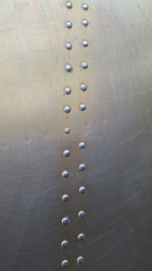 Riveted Metal Surface. Old Metal with Rivets Stock Image - Image of ...