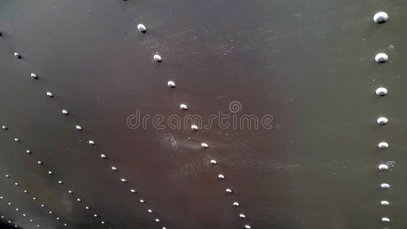 Riveted Metal Surface. Old Metal with Rivets Stock Photo - Image of ...