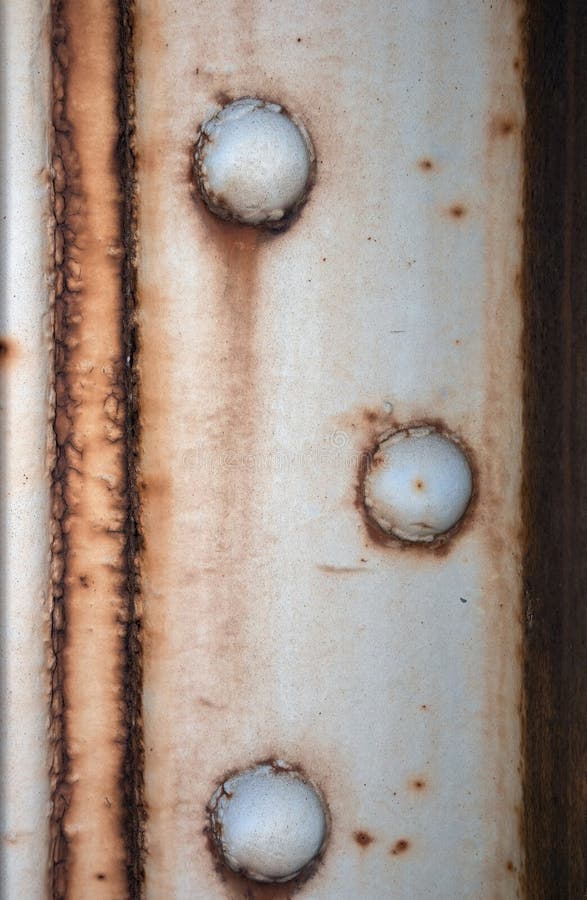 Riveted Rusty Metal Texture Background Stock Image - Image of metallic ...
