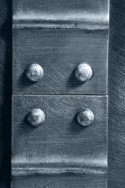 Riveted seam on the metal stock image. Image of glandules - 2337037
