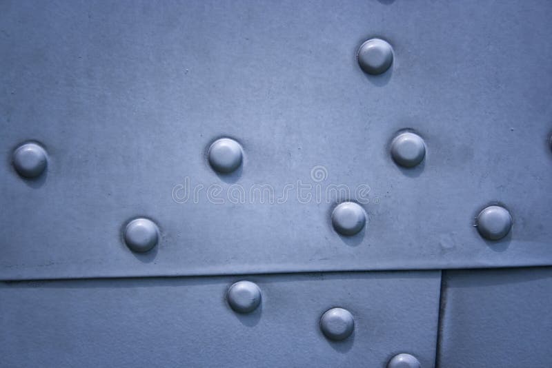 Dark Metal Plates with Rivets Background or Texture Stock Image - Image ...