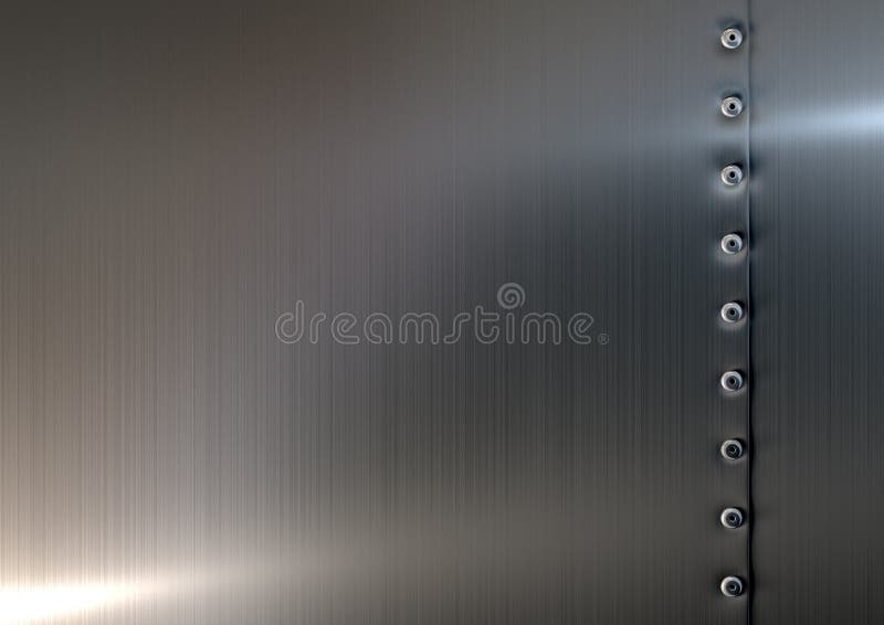 Rivets on Brushed Metal Top Stock Illustration - Illustration of joined ...