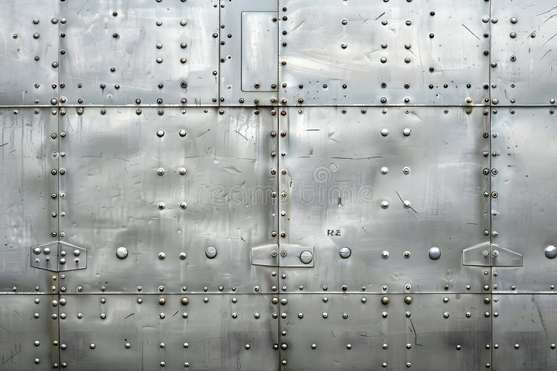 Rivets Secure Metal Panels, a Close-Up View of Industrial Metalwork ...