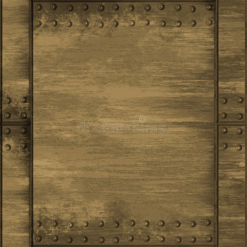 Rivetted metal plate stock illustration. Illustration of rivet - 4908953