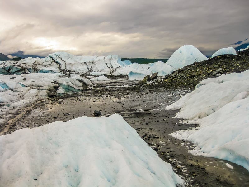 Rivier Binnen De Matanuska-Gletsjer, Alaska Stock Foto - Image of ...