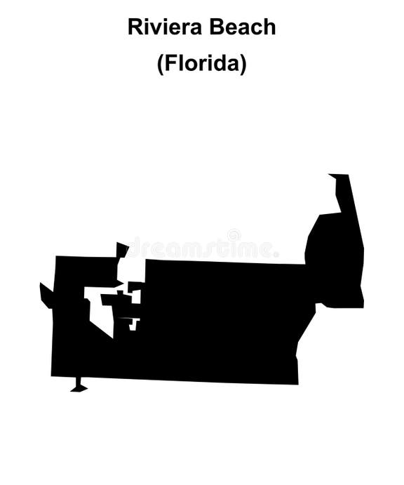 Riviera Beach outline map stock vector. Illustration of riviera - 357256143