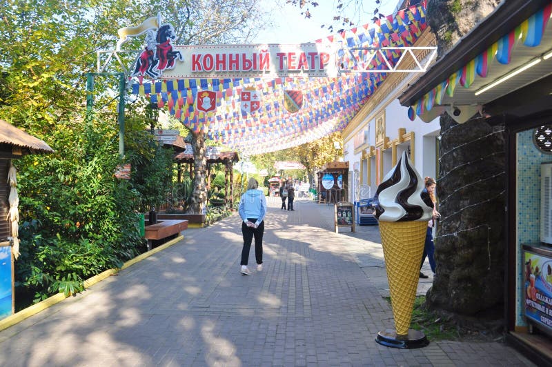 Riviera Park in Sochi editorial image. Image of greenery - 134476910