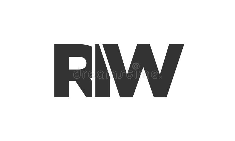 RIW Logo Design Template with Strong and Modern Bold Text. Initial ...