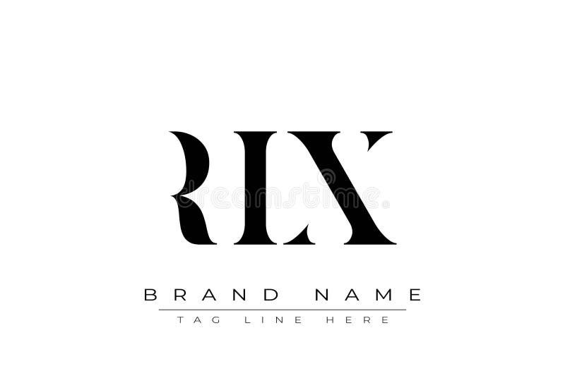 RIX Abstract Letter Logo Design Stock Vector - Illustration of font ...