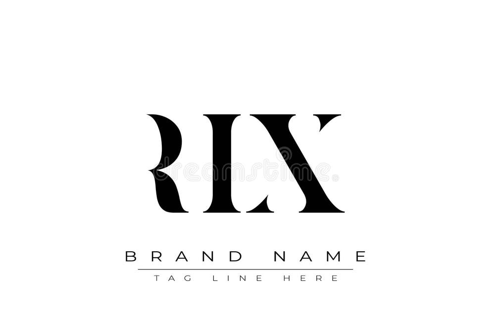 RIX Abstract Letter Logo Design Stock Vector - Illustration of font, design: 373013334