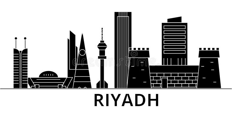 Riyadh Architecture Vector City Skyline, Travel Cityscape with ...