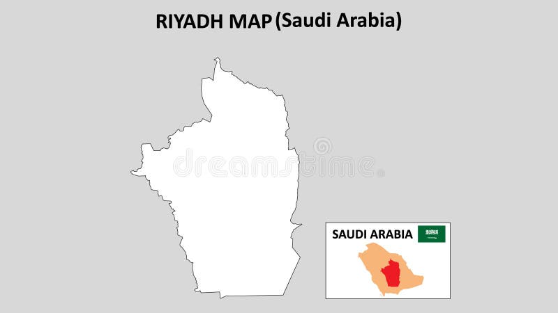 Riyadh Map.Riyadh Map Saudi Arabia with White Background and Line Map ...