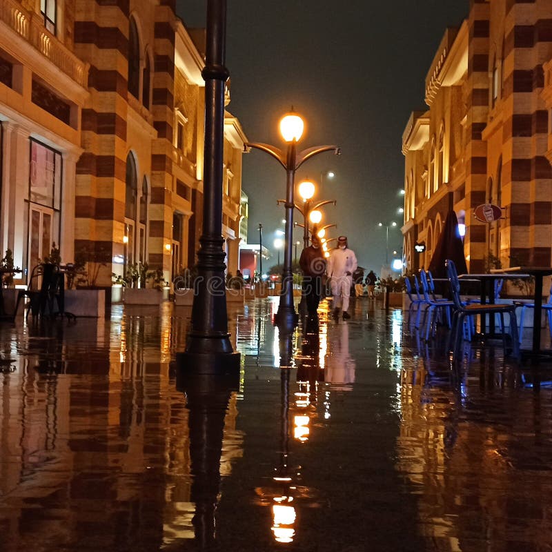 Riyadh rain Thager Plaza stock photo. Image of hiteen - 257647852