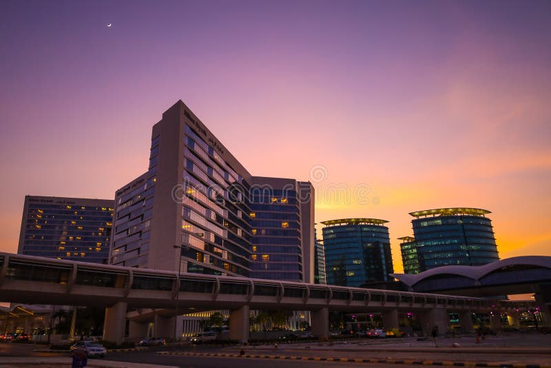 Riyadh , Saudi Arabia - Riyadh Hilton Hotel at Sunset Editorial Stock ...