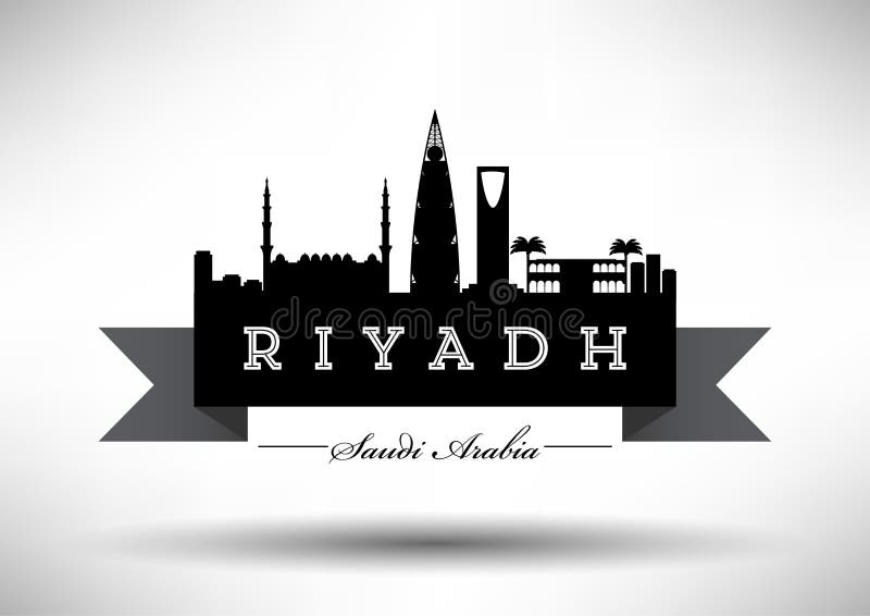 Riyadh Modern Poster Design with Vector Linear Skyline Stock ...
