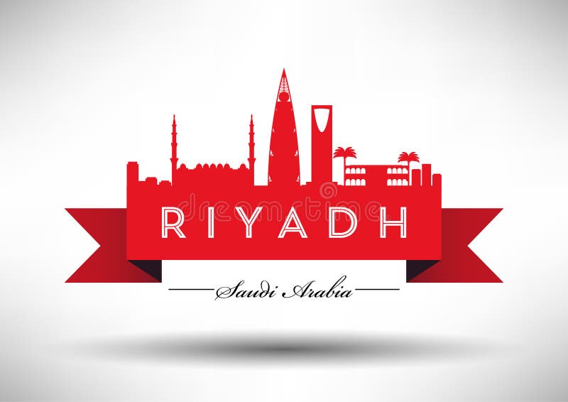 Riyadh Modern Poster Design with Vector Linear Skyline Stock ...