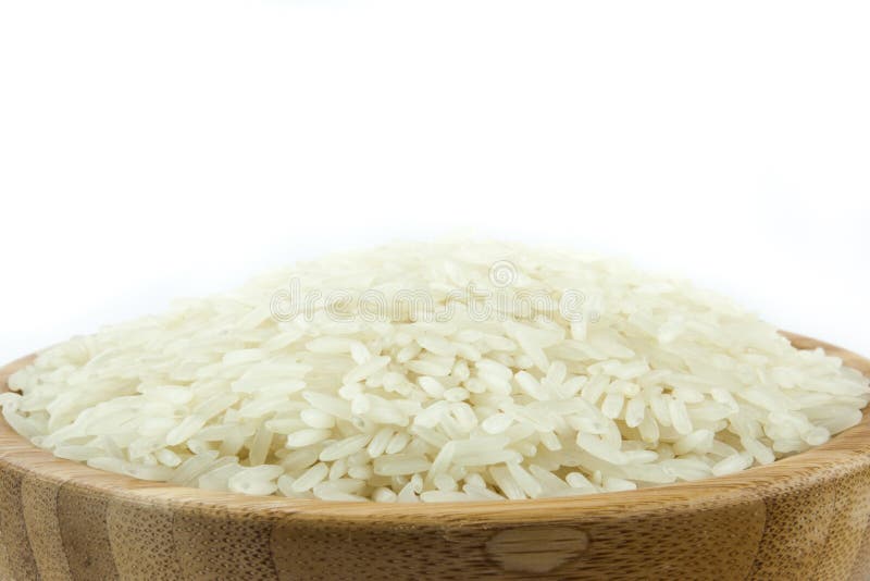 Riz Dans La Cuvette Sur Le Fond Blanc D'isolement Photo stock - Image ...