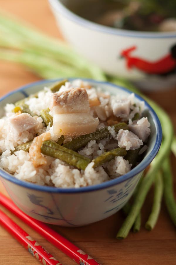 Riz De Vapeur D'haricot Nain Photo stock - Image du nourriture ...