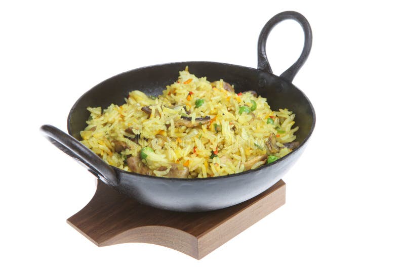 Riz Frit De Champignon De Couche Indien Image stock - Image du ...