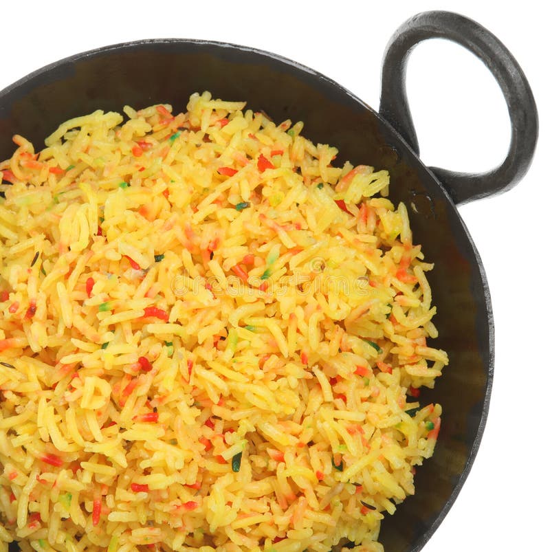 Riz indien de Pilau image stock. Image du assiette, personne - 18161163