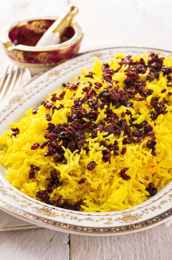 Riz Persan Avec Le Polo De Zereshk De Berberis Image stock - Image du ...