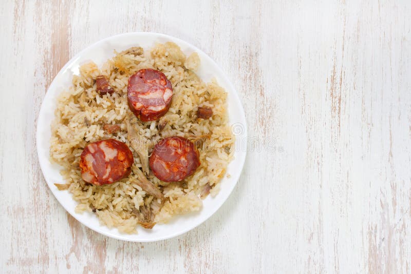 Riz Portugais De Canard De Plat Photo stock - Image du assiette ...