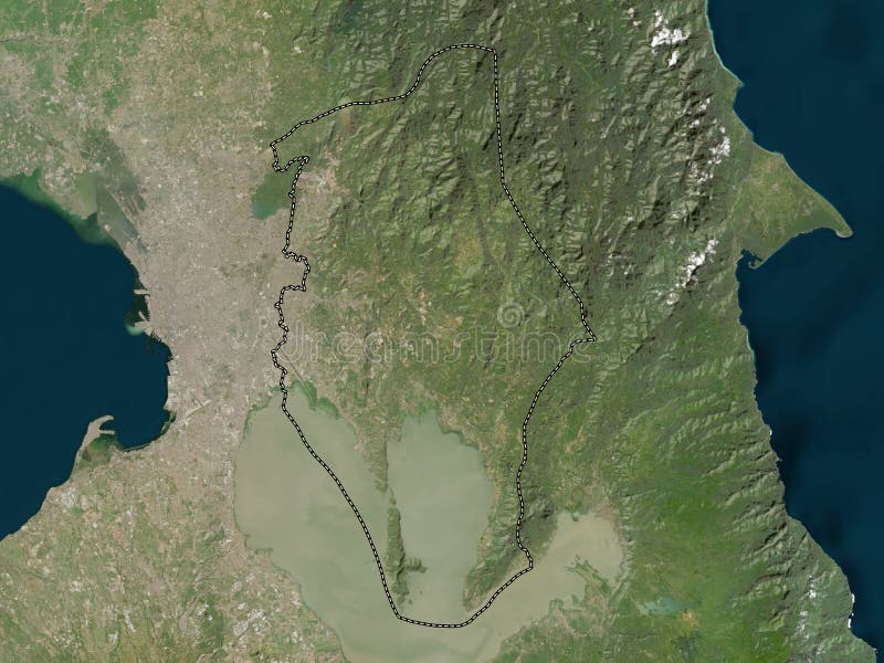 Rizal, Philippines. Low-res Satellite. No Legend Stock Illustration ...