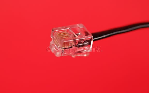 RJ-11 Cable stock image. Image of telecommunication, connection - 17421