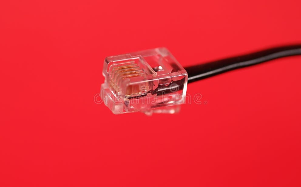 RJ-11 Cable stock image. Image of telecommunication, connection - 17421