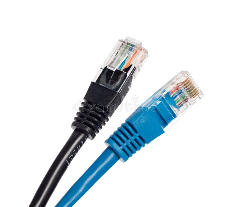 Patchcords with RJ45 jacks stock image. Image of link - 13924153