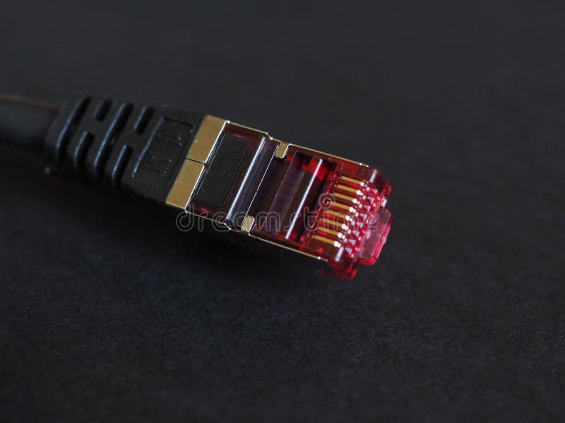 RJ45 ethernet plug stock photo. Image of plug, communications - 123912474