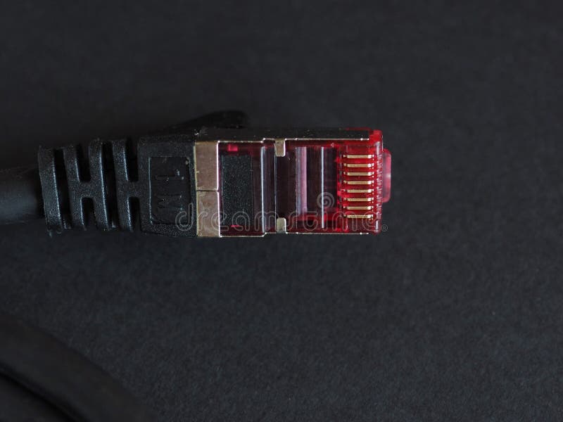 RJ45 ethernet plug stock image. Image of switch, patch - 124454201