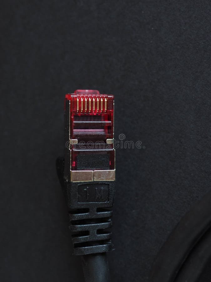 RJ45 ethernet plug stock photo. Image of cable, wire - 125053808