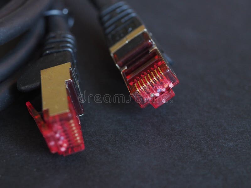 RJ45 ethernet plug stock image. Image of communications - 125247069