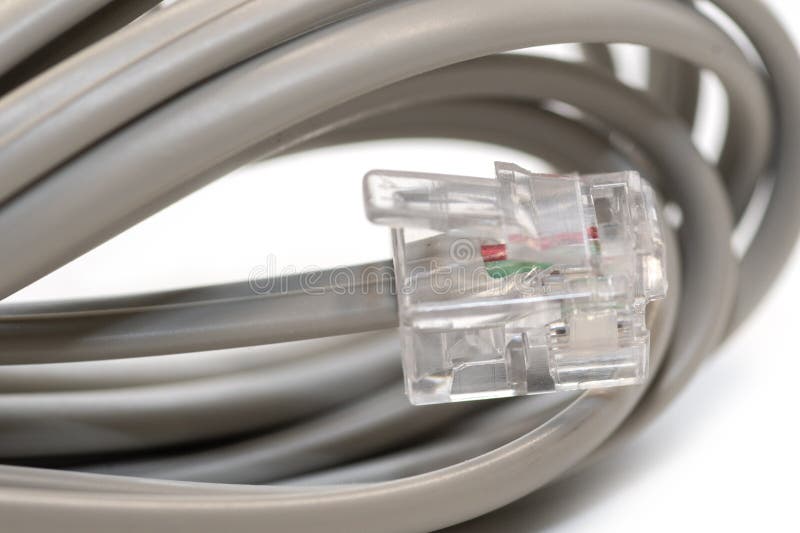 Rj25 Extension Cable 6 Pin 6p6c Connector Stock Photos - Free & Royalty ...