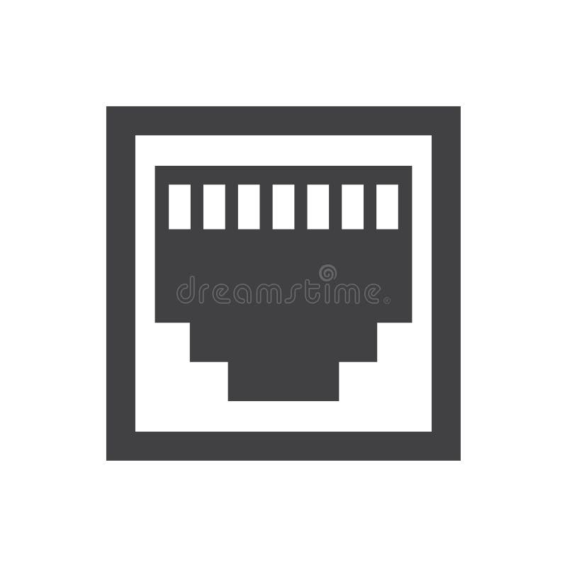 RJ45 icon stock vector. Illustration of internet, icon - 33715406
