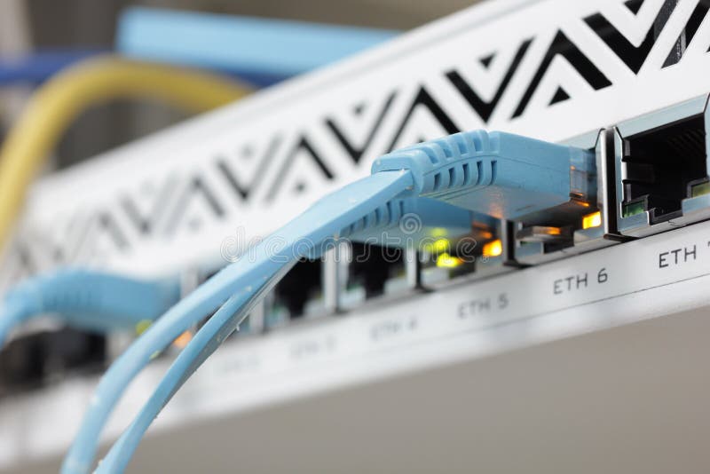 LAN Ethernet Cable Internet Connection Stock Photo - Image of plug ...