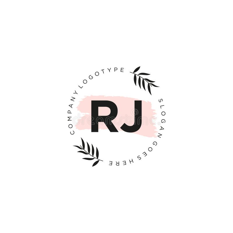 RJ Letter Logo Icon Design Template Elements Stock Vector ...