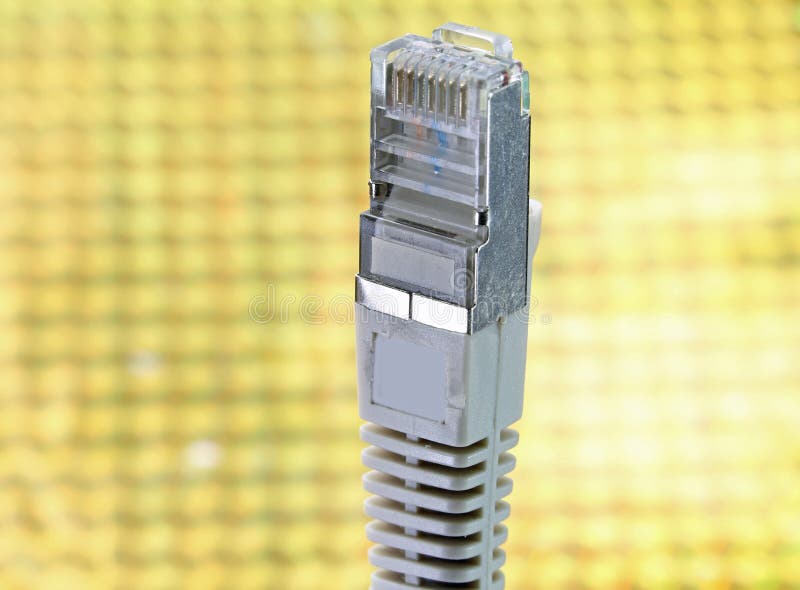 RJ45 Network Connector To Connect Pc To the Internet Stock Photo ...