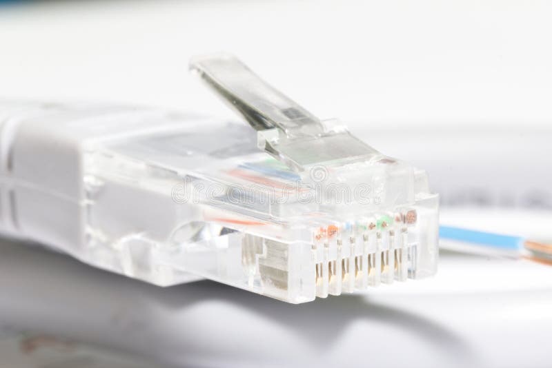 RJ45 plug with cable stock photo. Image of plug, click - 773544