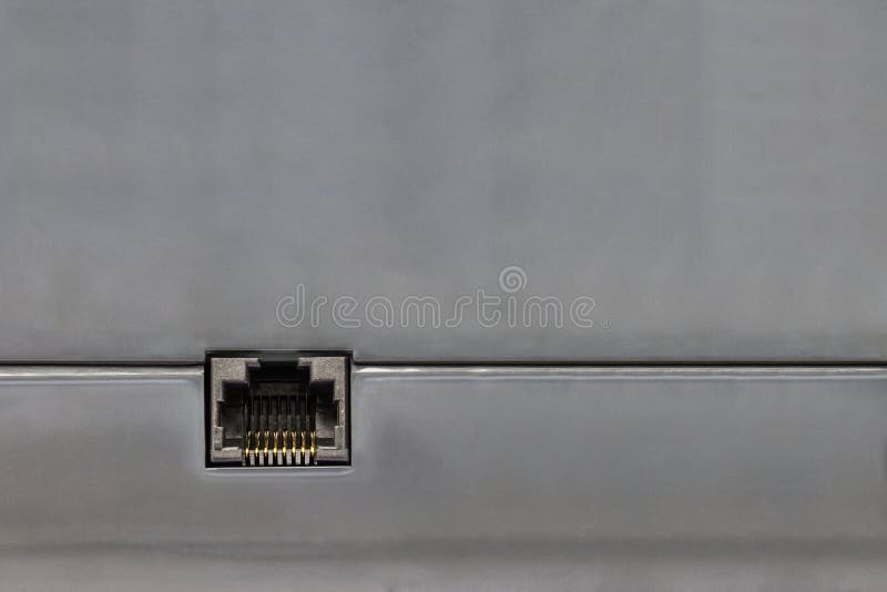 RJ-45 port stock image. Image of close, plug, cat5, contact - 32599803