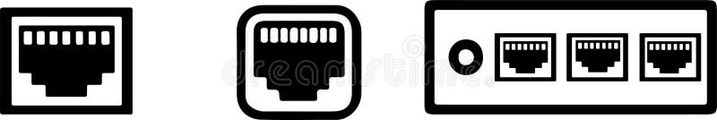 Symbol Rj45 Oder Logos Isolierte Zeichensymbolvektorillustration Vektor ...