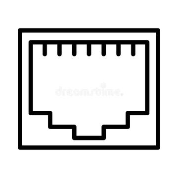 Rj45 Ethernet Port Icons Stock Illustrations – 179 Rj45 Ethernet Port ...
